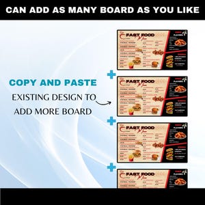 Fast Food TV Menu Board Template: Restaurant Digital Display (canva) - Etsy