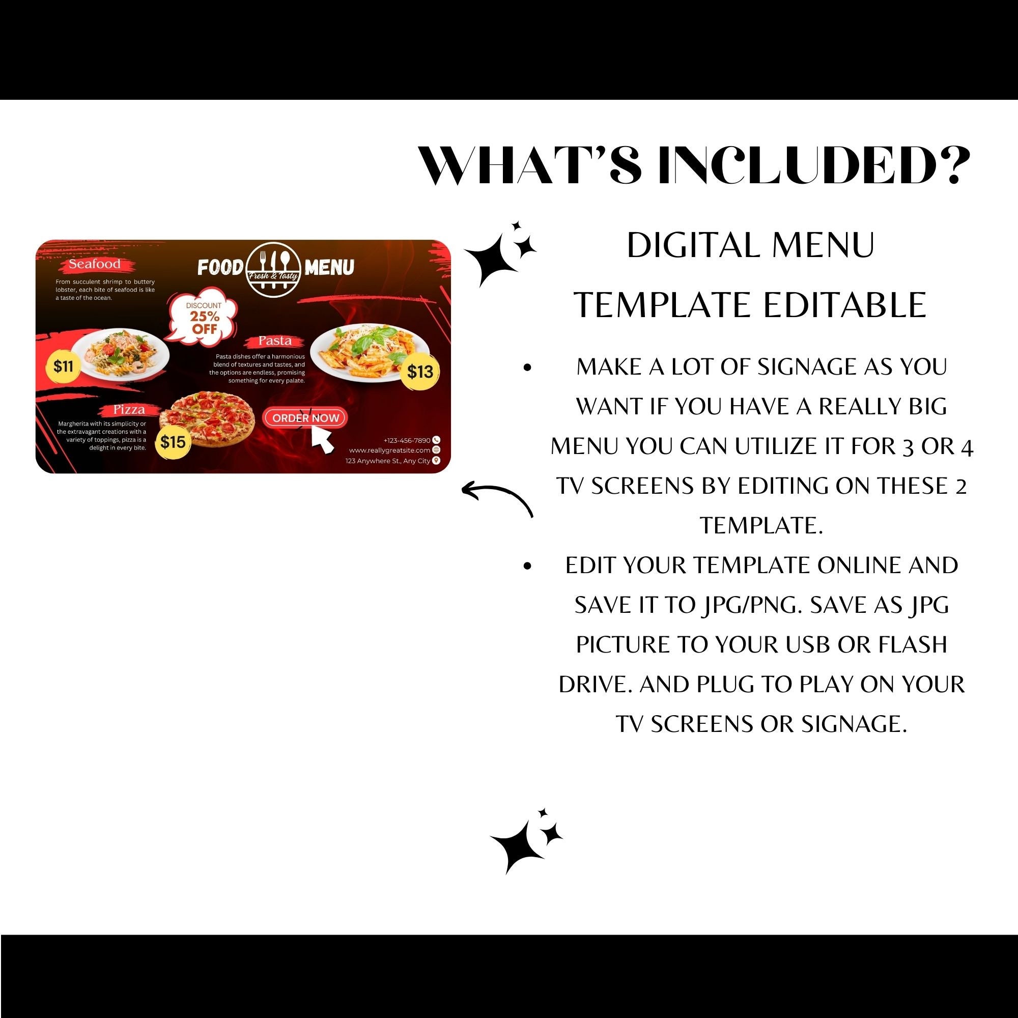 Animated Digital Menu Board, Modernize Your Restaurant's Menu Display ...