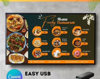 Menu Board for Restaurant, Menu Board Template, Restaurant Menu Board ...