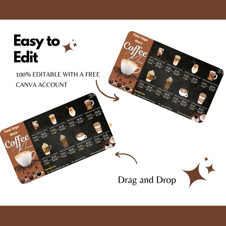 Easy DIY Digital Menu Board, Coffee Menu Board, Cafe Menu, Tv Menu ...