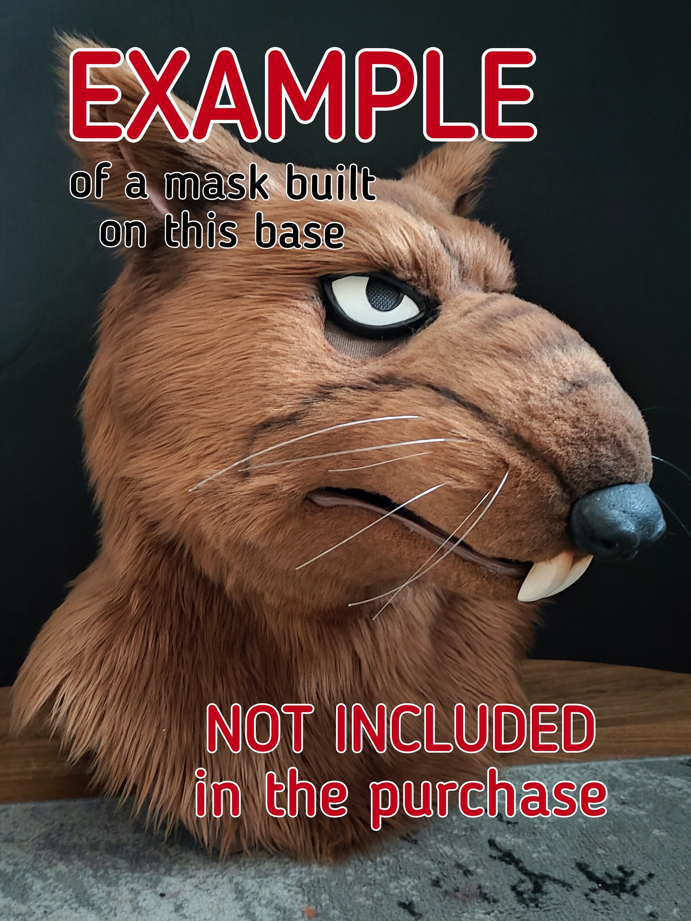 DIY FULL SET Realistic Rodent Resin Head Base With Accessories / Ideal ...