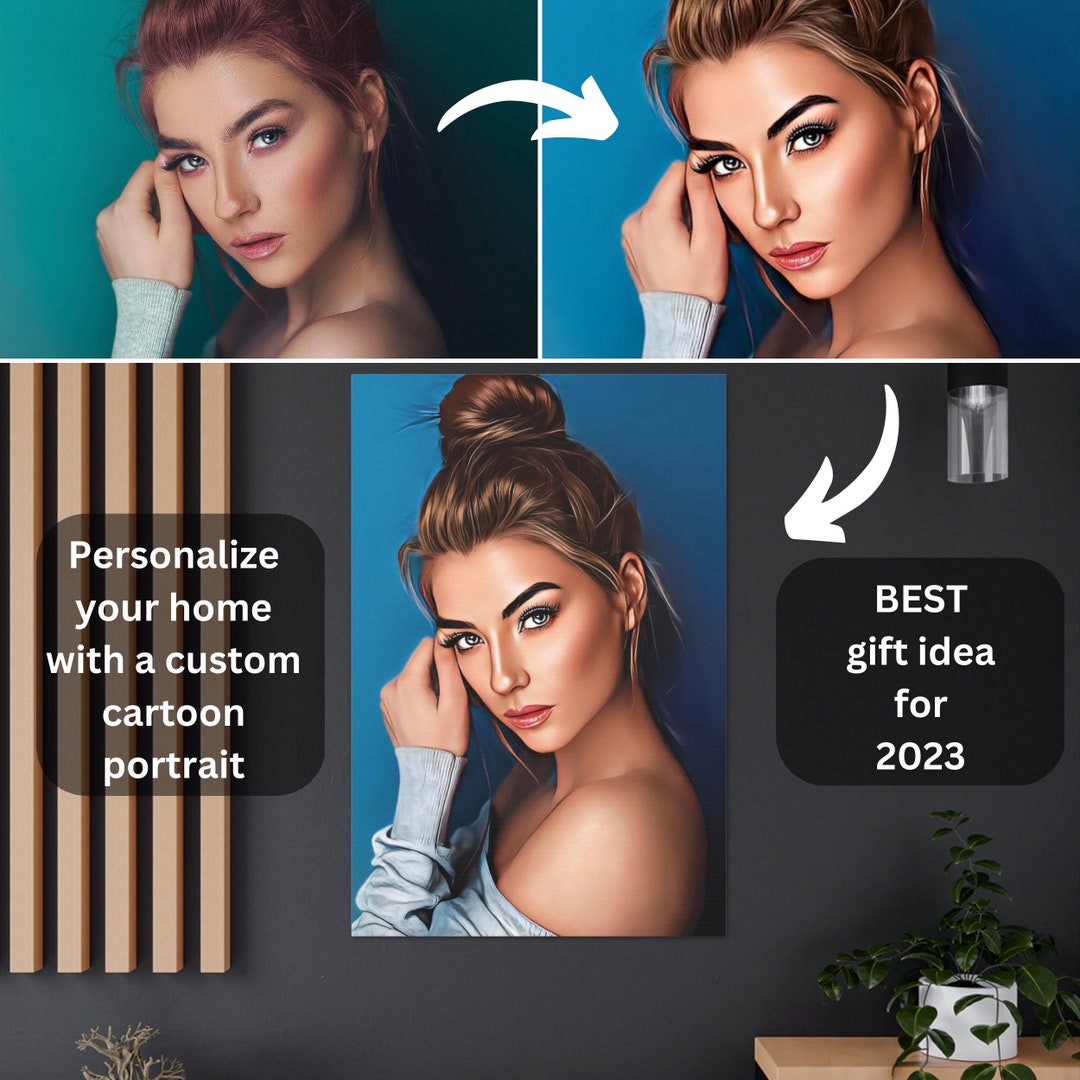 Wallart Your Portrait High Resolution 8K Canvas Gallery Wraps ...