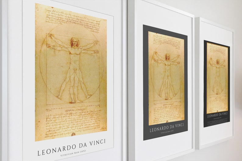 Printable 'vitruvian Man' Renaissance Masterpiece - Etsy