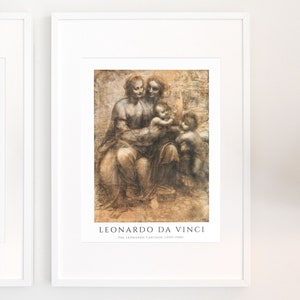 Printable 'the Leonardo Cartoon' Renaissance Masterpiece Poster by ...
