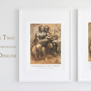 Printable 'the Leonardo Cartoon' Renaissance Masterpiece Poster by ...