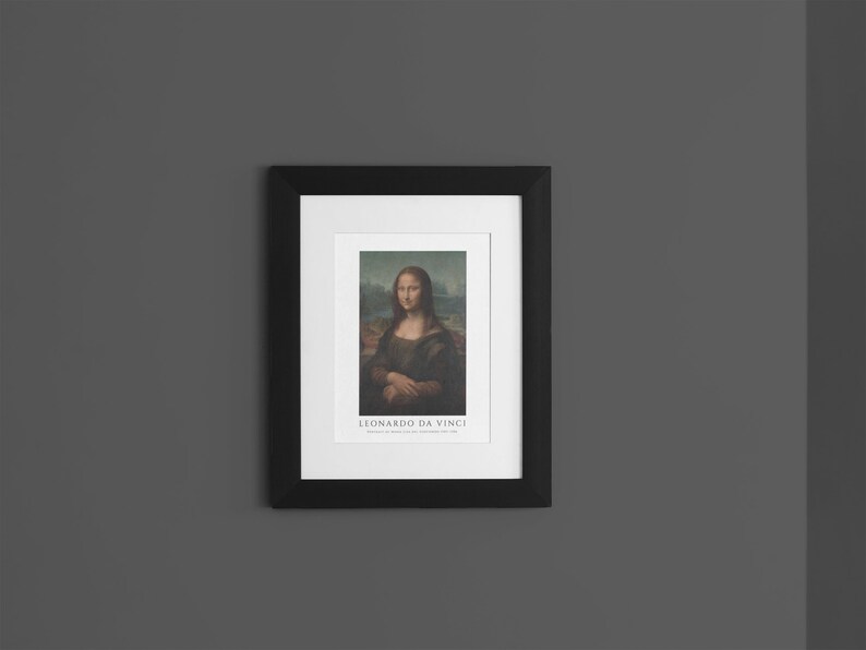 Leonardo Da Vinci's Mona Lisa Poster - Digitally Remastered - Printable ...