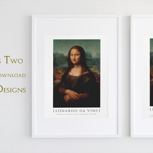 Leonardo Da Vinci's Mona Lisa Poster - Digitally Remastered - Printable ...