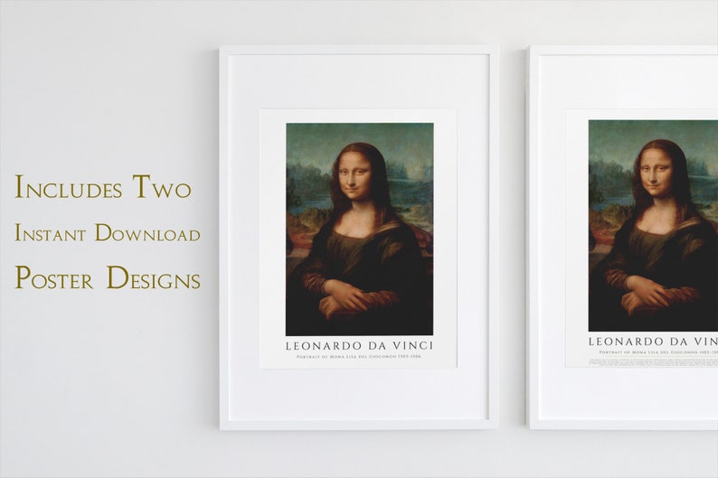 Leonardo Da Vinci's Mona Lisa Poster - Digitally Remastered - Printable ...