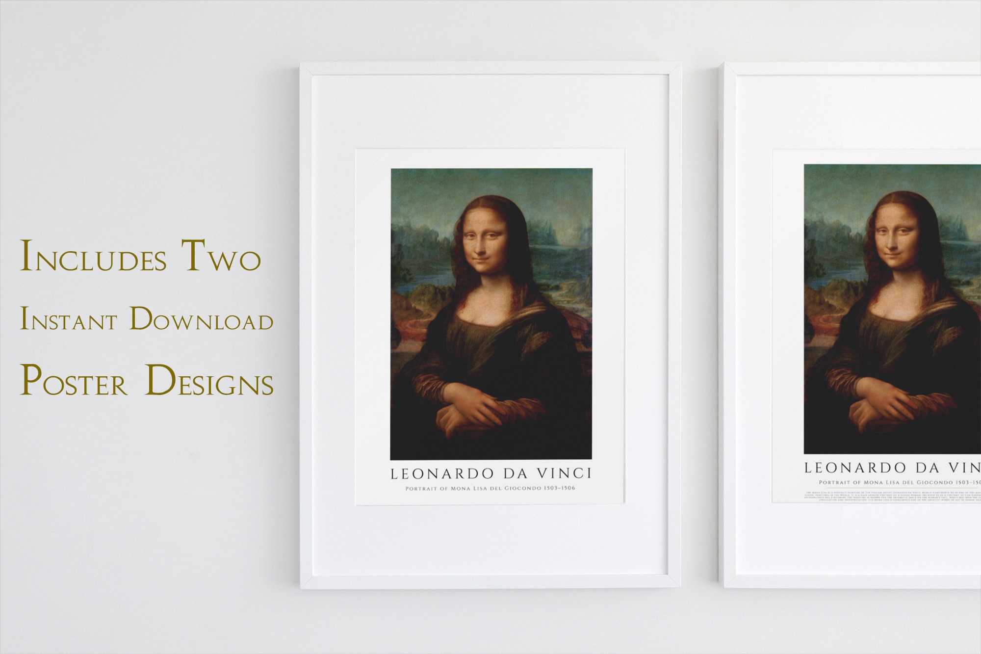 Leonardo Da Vinci's Mona Lisa Poster - Digitally Remastered - Printable ...