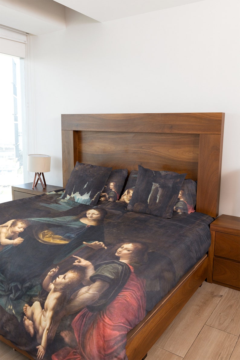 Sleep in Renaissance Style With the Virgin of the Rocks Duvet Cover by ...