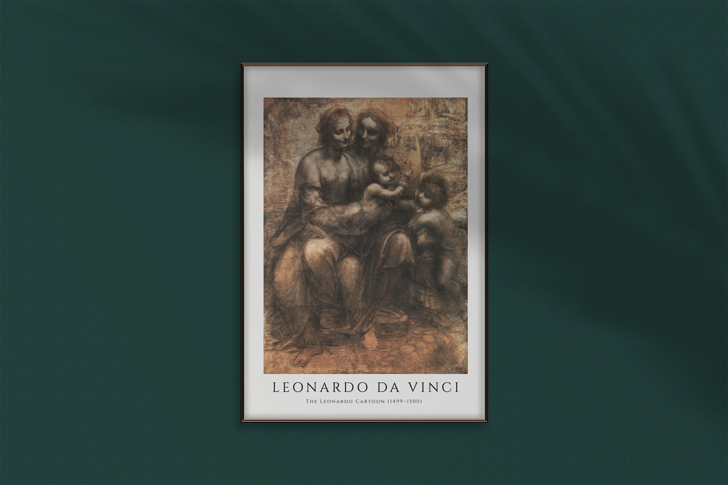 Printable 'the Leonardo Cartoon' Renaissance Masterpiece Poster by ...
