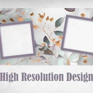 15 Oz Photo Mug Template With 2 Frames 11 Oz Mug Wrap for Two Pictures ...