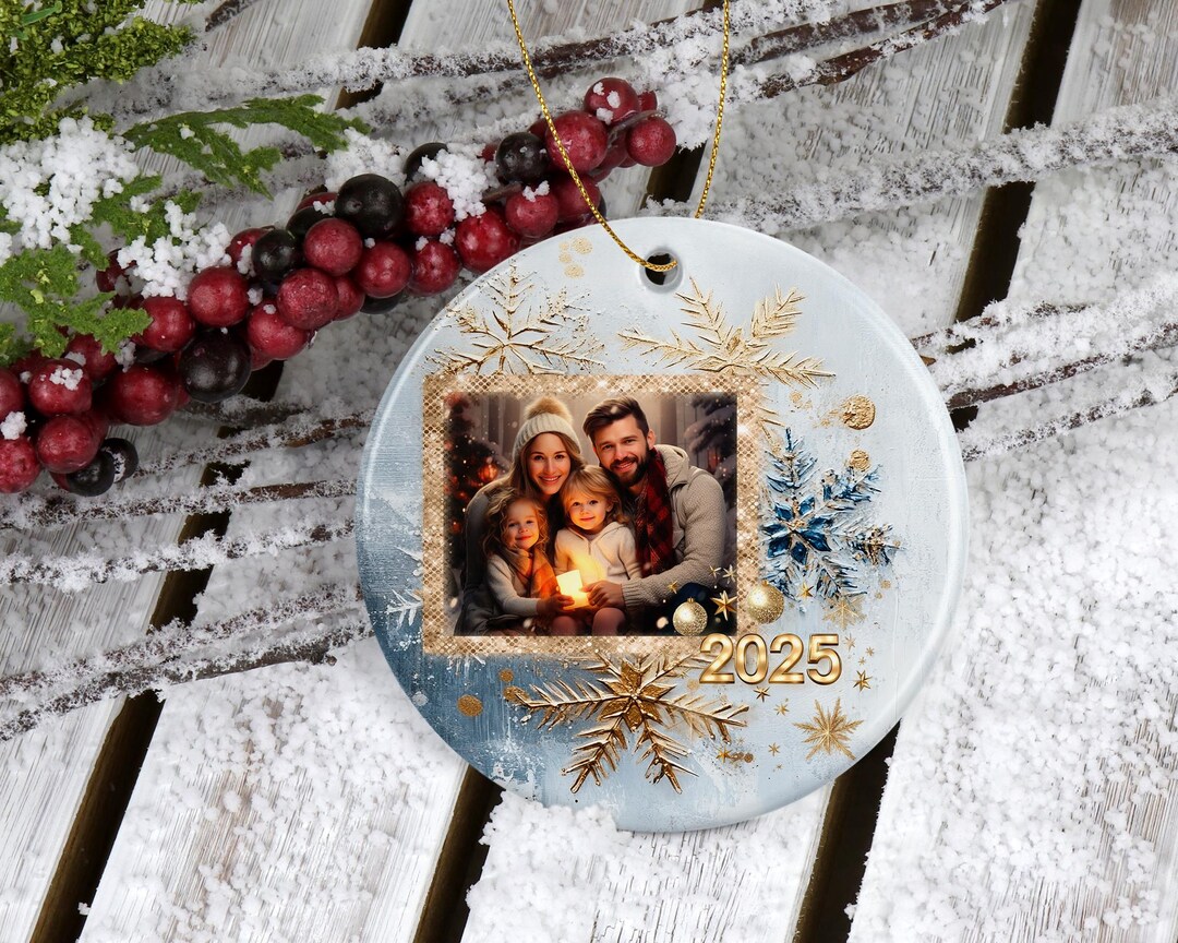 Christmas Photo Ornament Template Merry Christmas Ornament Sublimation ...