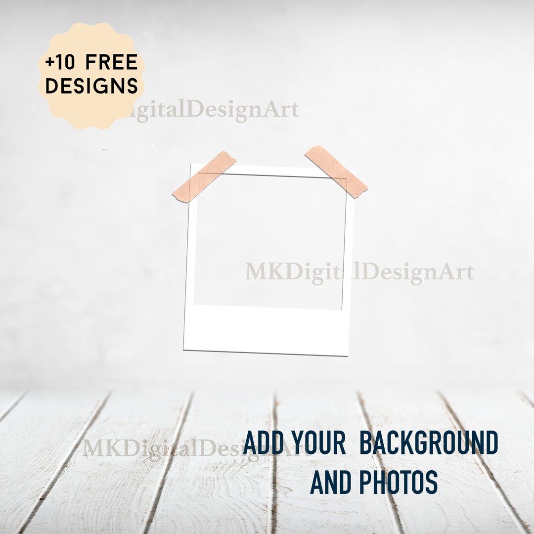 Photo Frame Png for 20 Oz Skinny Tumblers Single Polaroid Frame Png ...
