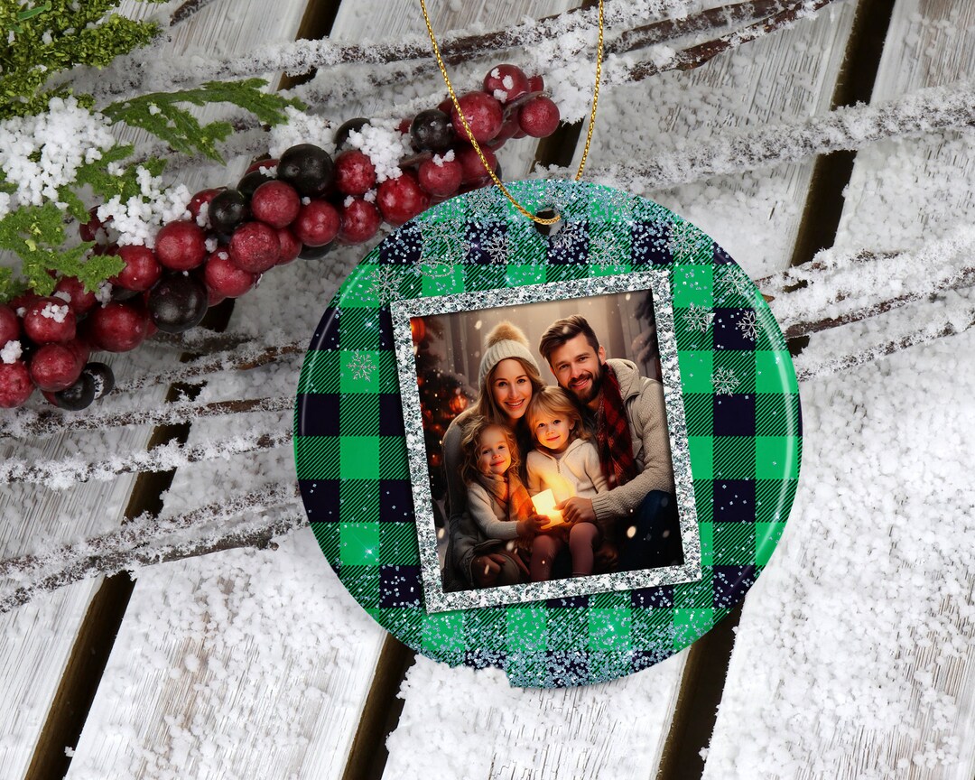 Christmas Photo Ornament Template, Custom Photo Ornament Sublimation ...