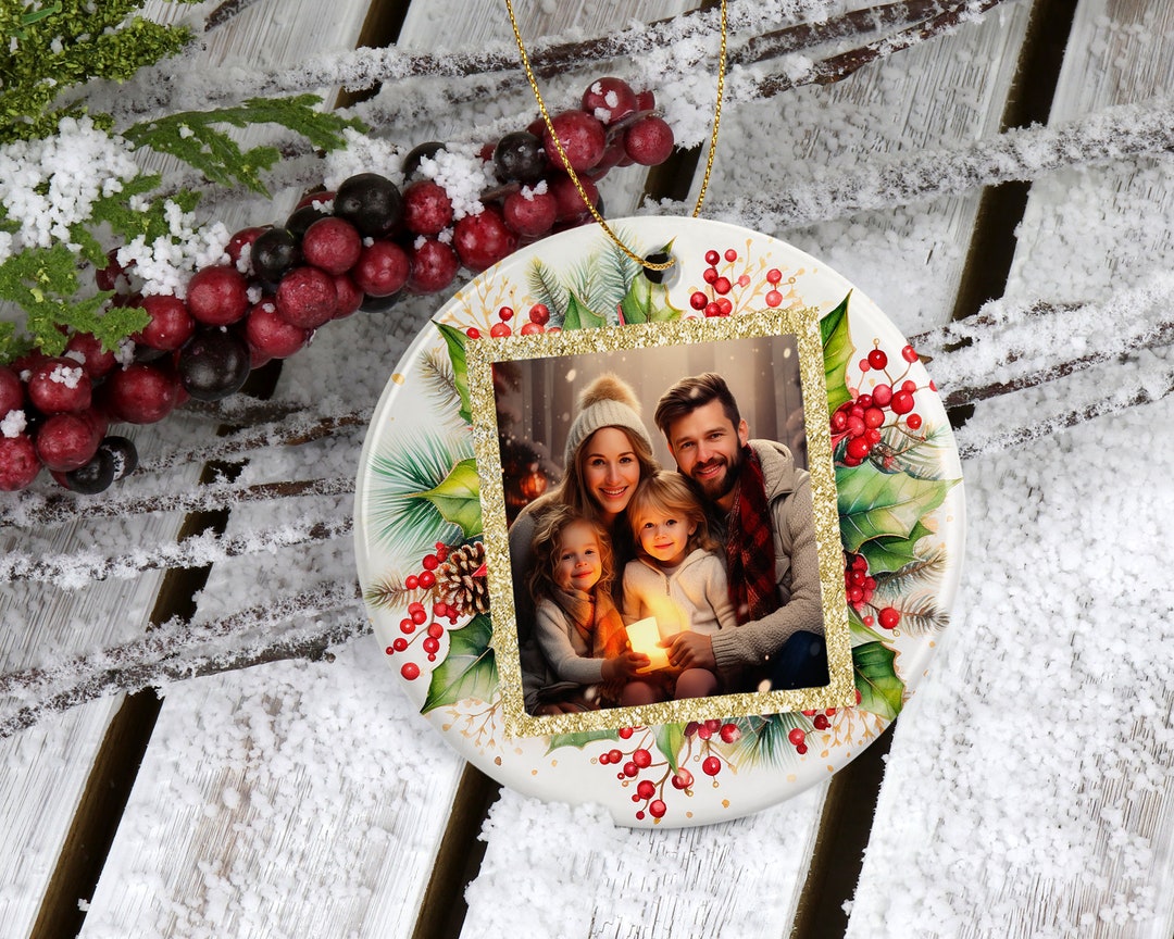 Christmas Photo Ornament Template First Christmas Ornament Sublimation ...
