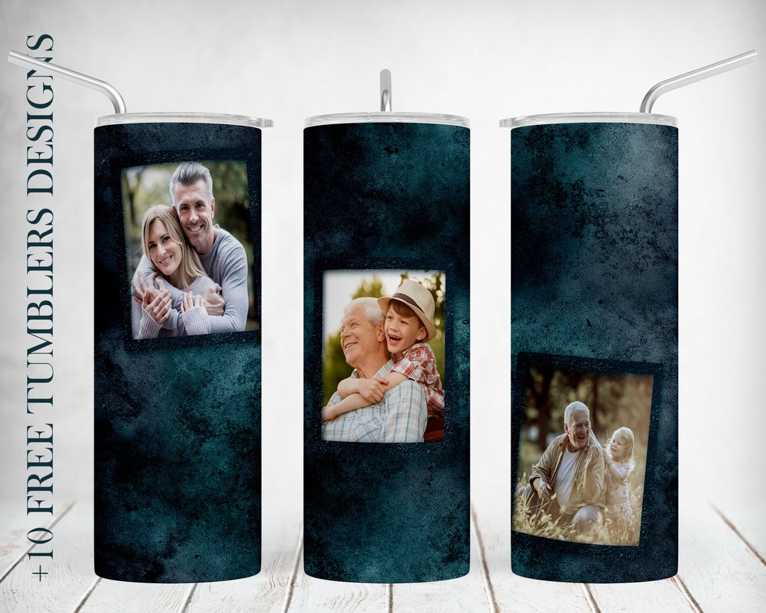 Men 20 Oz Photo Tumbler Wrap, 3 Picture Tumbler Png, Sublimation Design ...