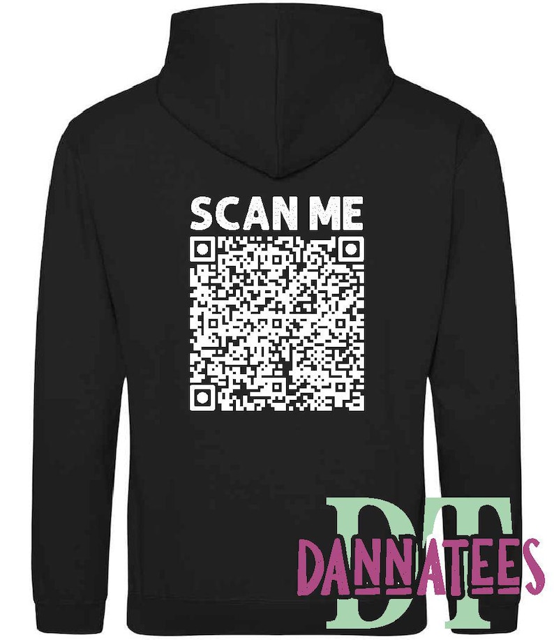 Gorilla Middle Finger QR Code Prank Hoodie - Back Print - Etsy