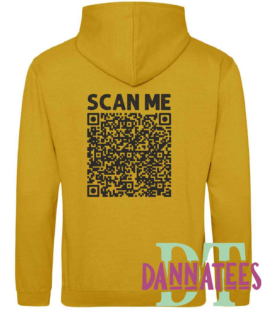 Gorilla Middle Finger QR Code Prank Hoodie - Back Print - Etsy