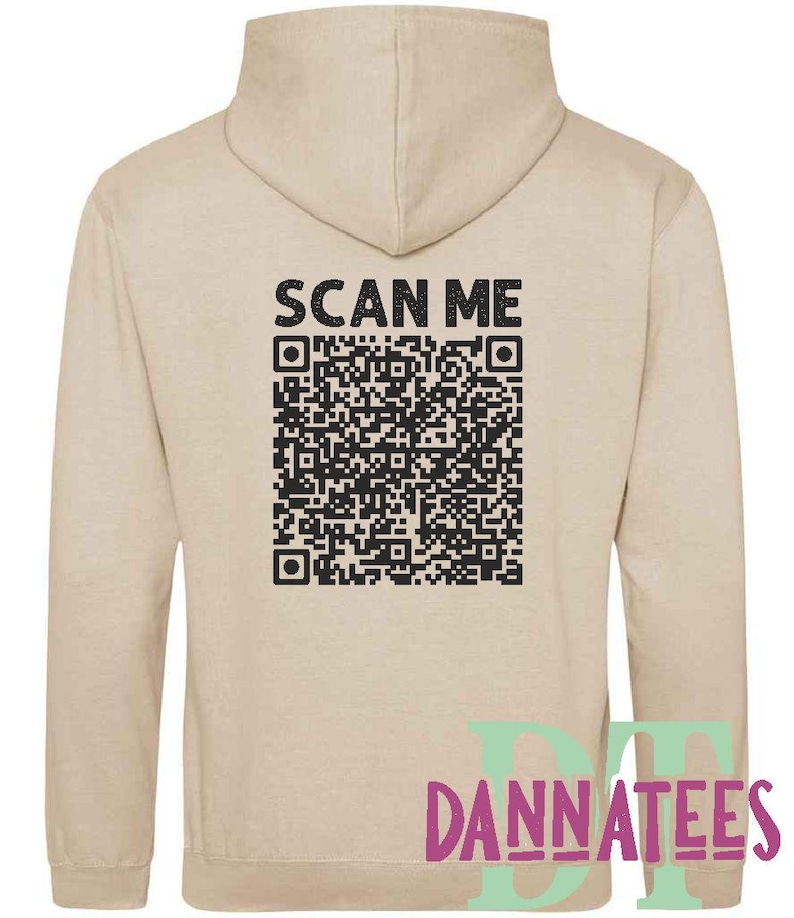 Gorilla Middle Finger QR Code Prank Hoodie - Back Print - Etsy