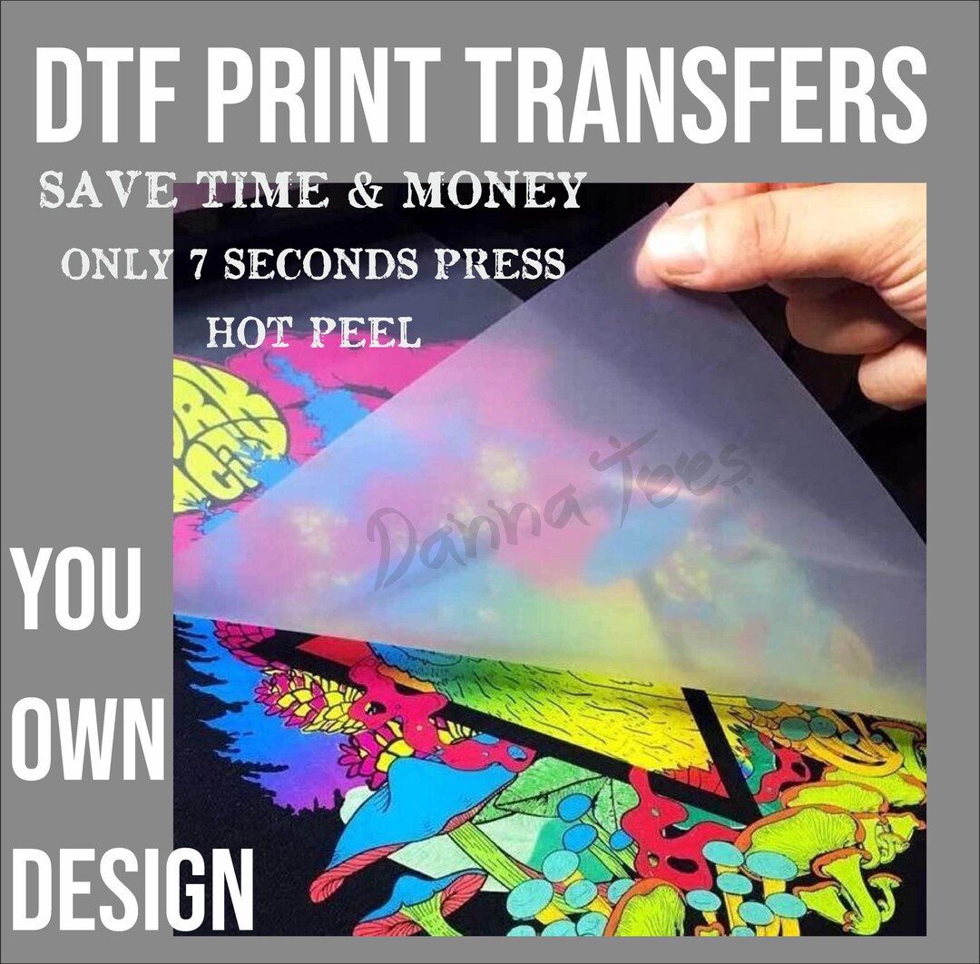 DTF Printing Transfers BIGGER SIZES Your Own Design Custom Full Colour ...