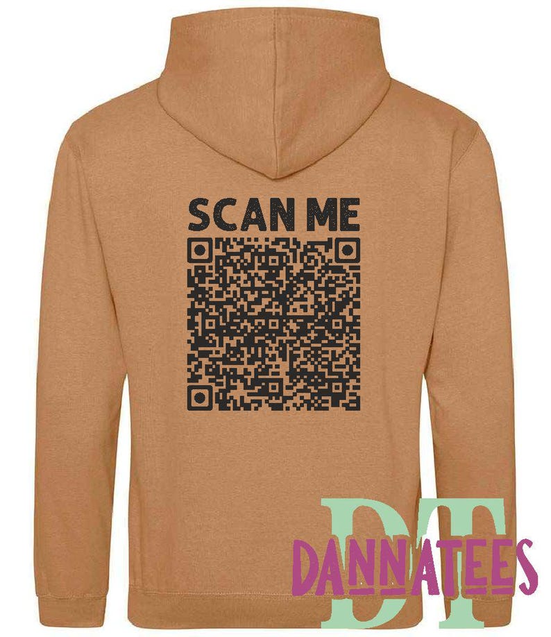 Gorilla Middle Finger QR Code Prank Hoodie - Back Print - Etsy