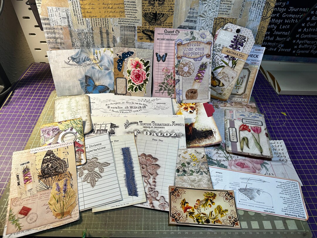 100 Handmade Ephemera Pack - Etsy
