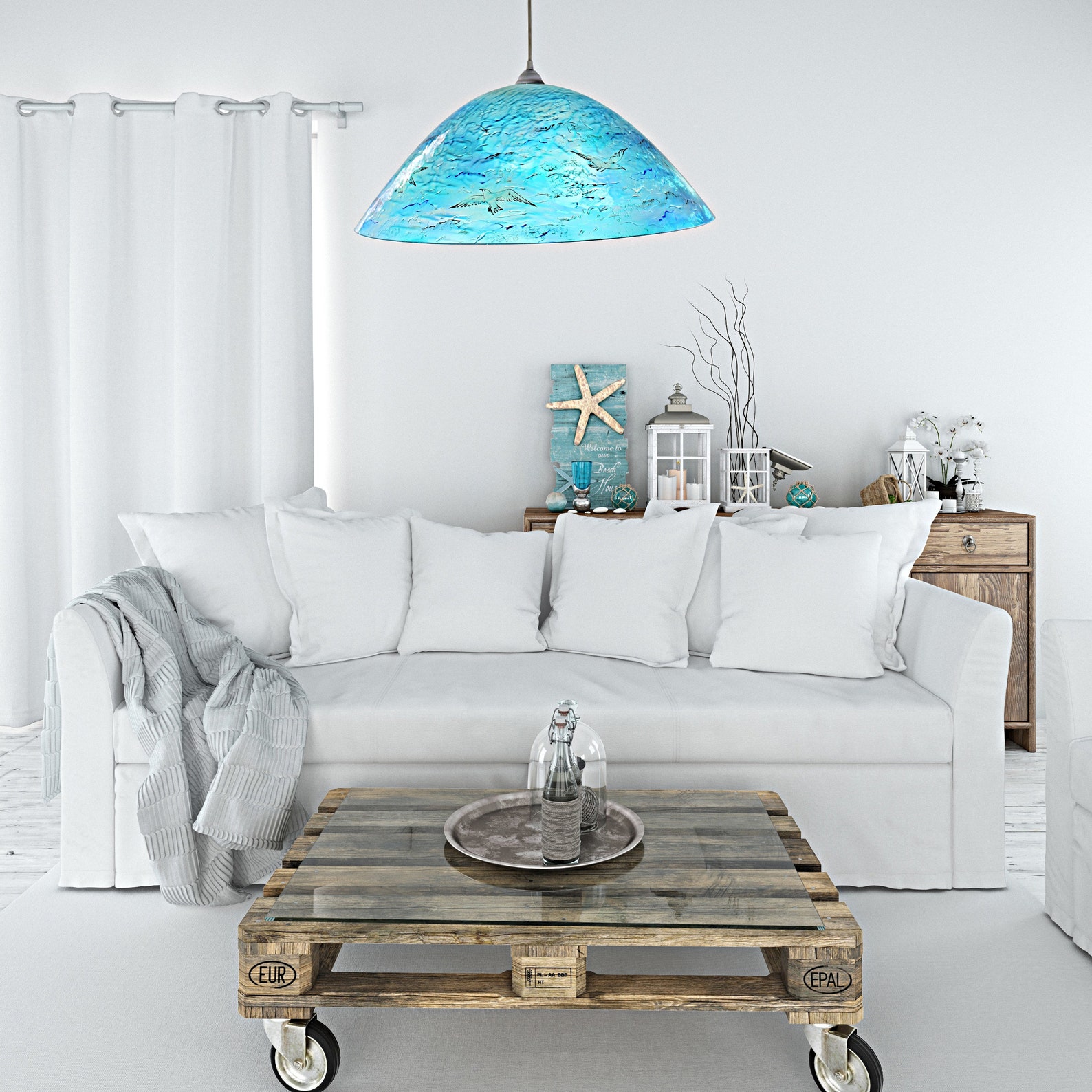 Pendant Light Coastal Lighting Lamp Shade Сhandelier Beach Style ...
