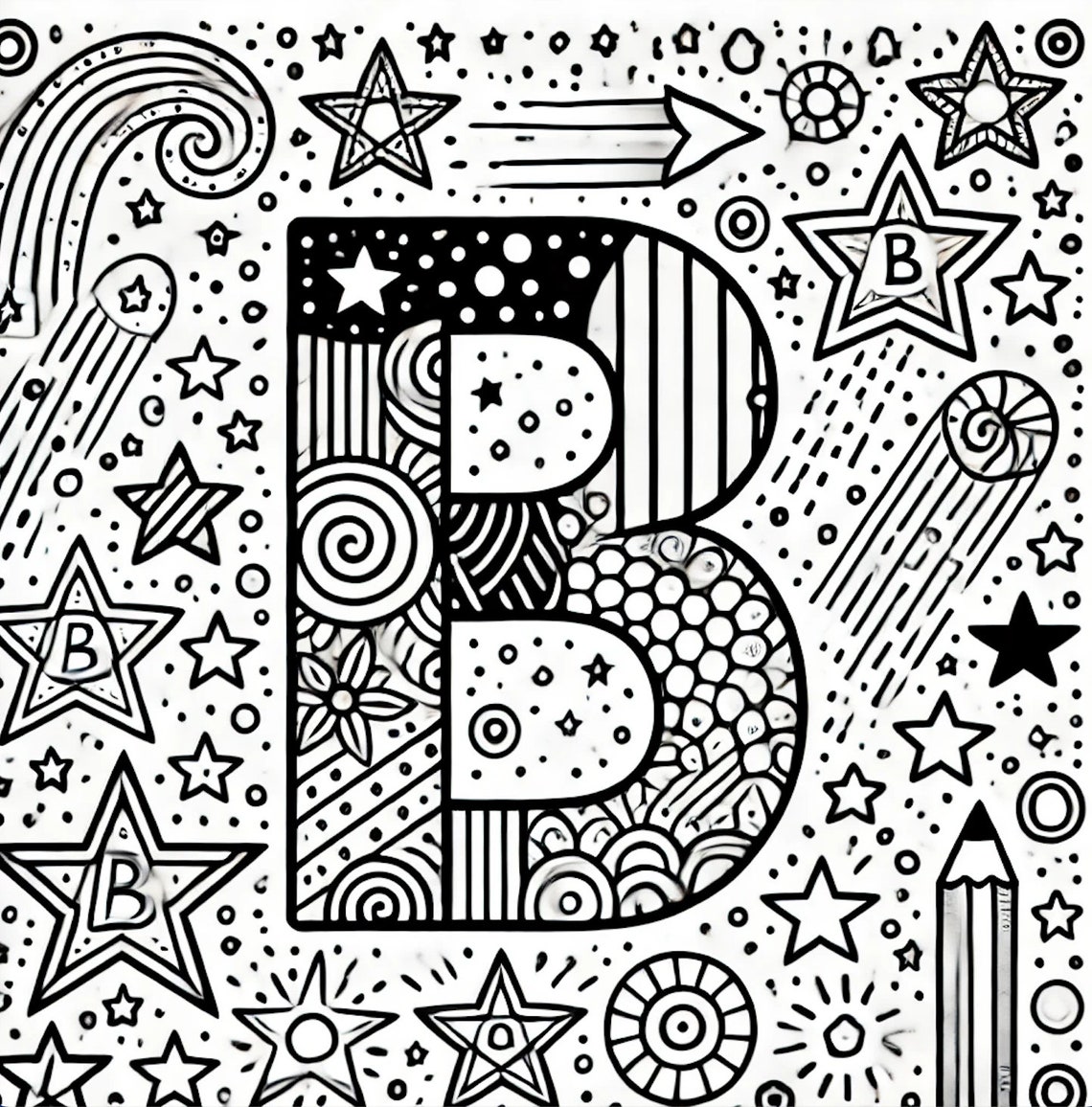 Kids Coloring Page | Letter B | Alphabet Adventures: 'A' Letter ...