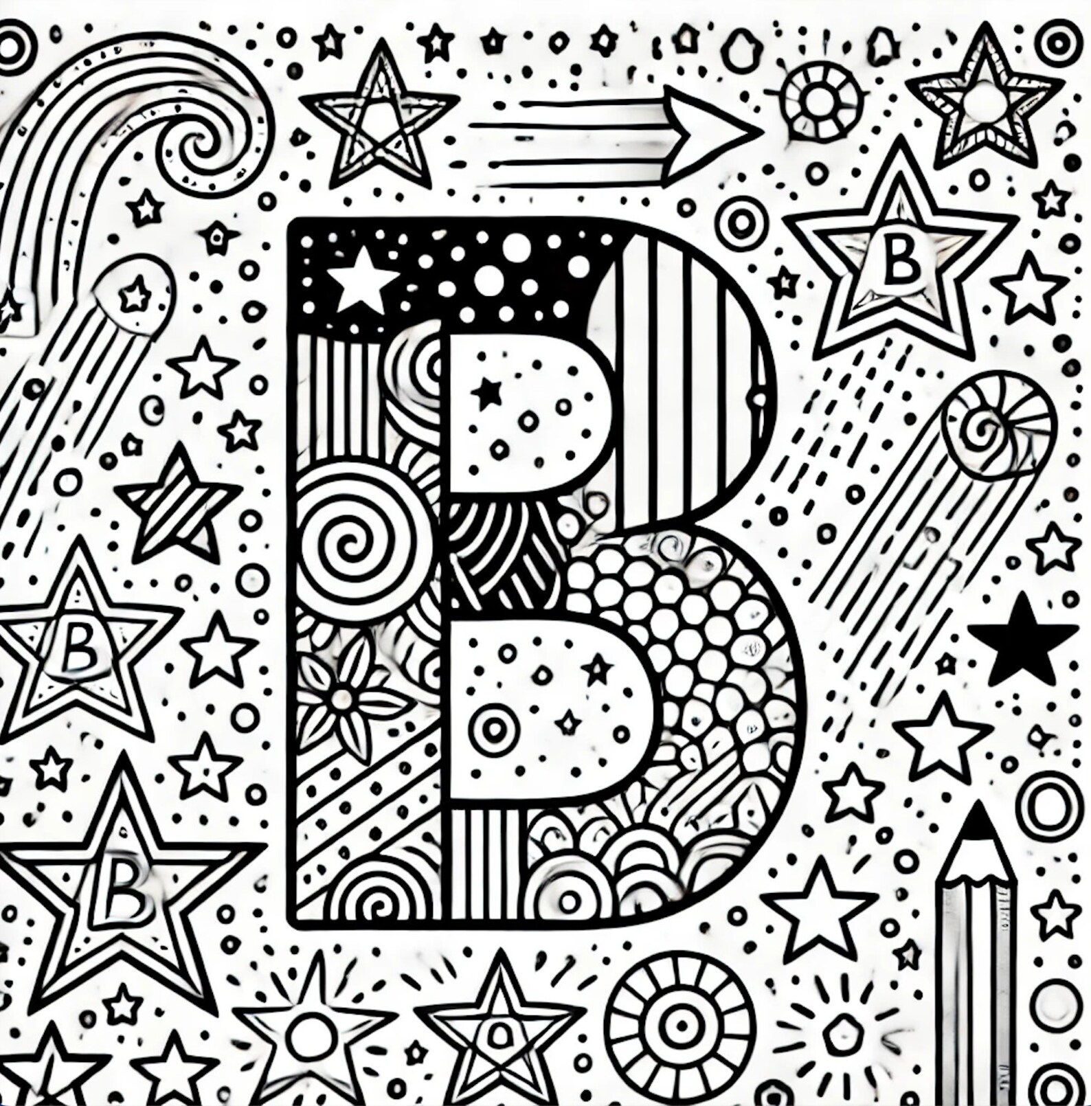 Kids Coloring Page | Letter B | Alphabet Adventures: 'A' Letter ...