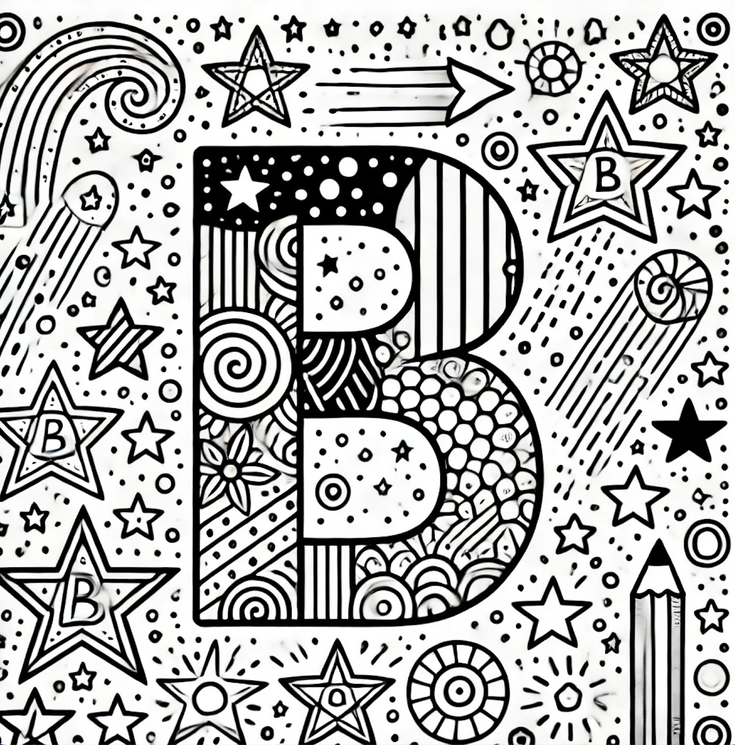 Kids Coloring Page | Letter B | Alphabet Adventures: 'A' Letter ...