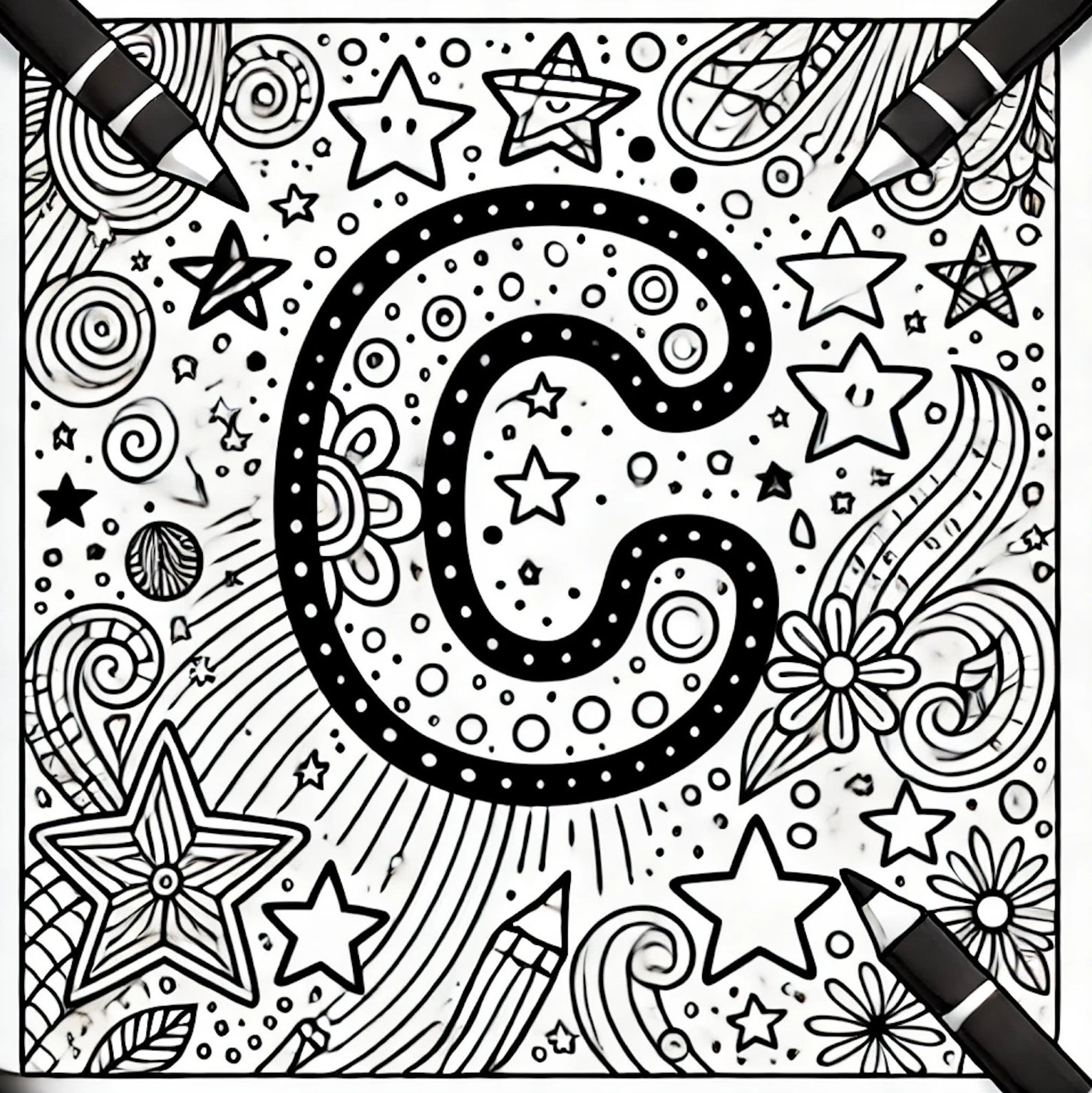 Kids Coloring Page Letter C Alphabet Adventures: 'C' Letter ...