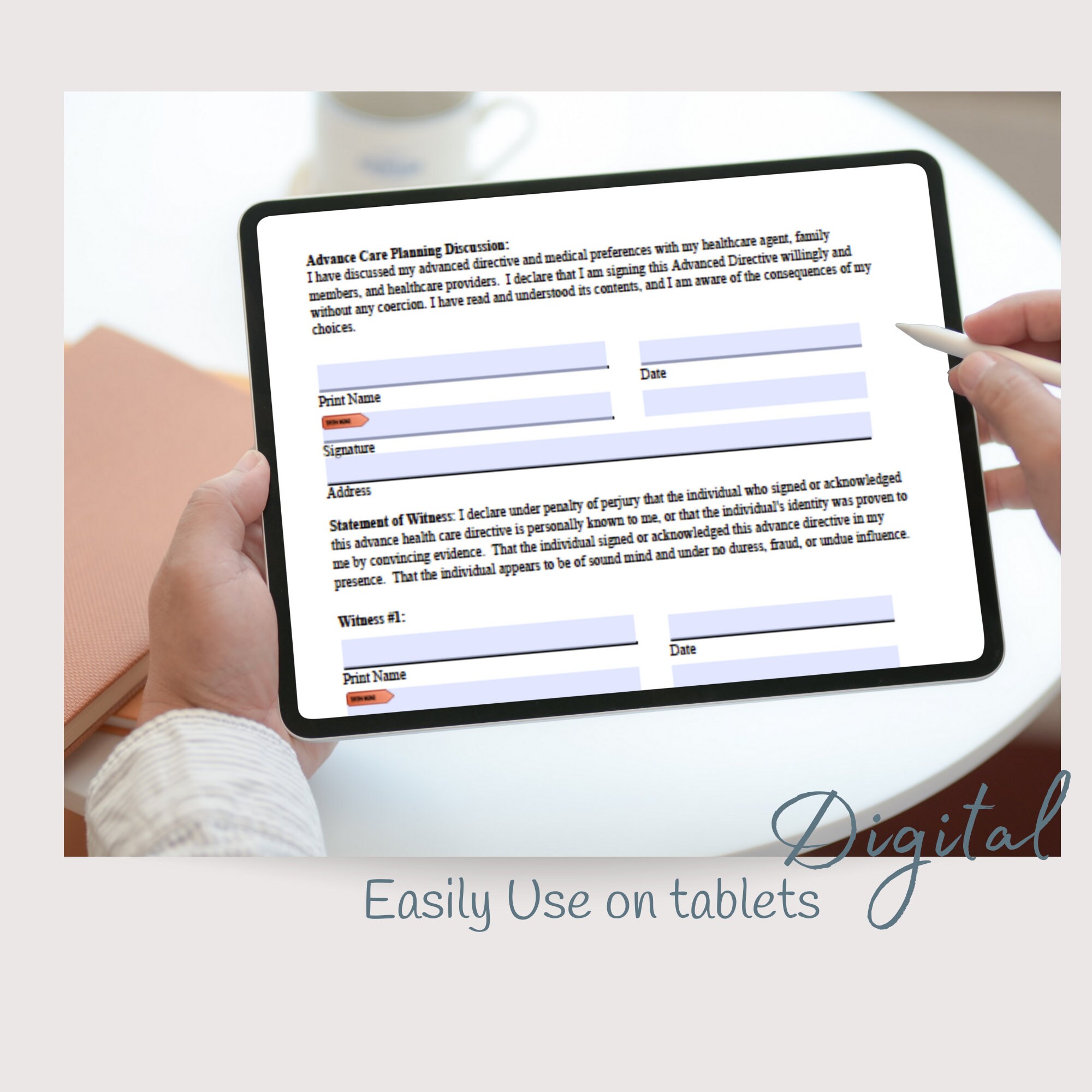 Advanced Directive Template, Medical Office Forms, End of Life ...