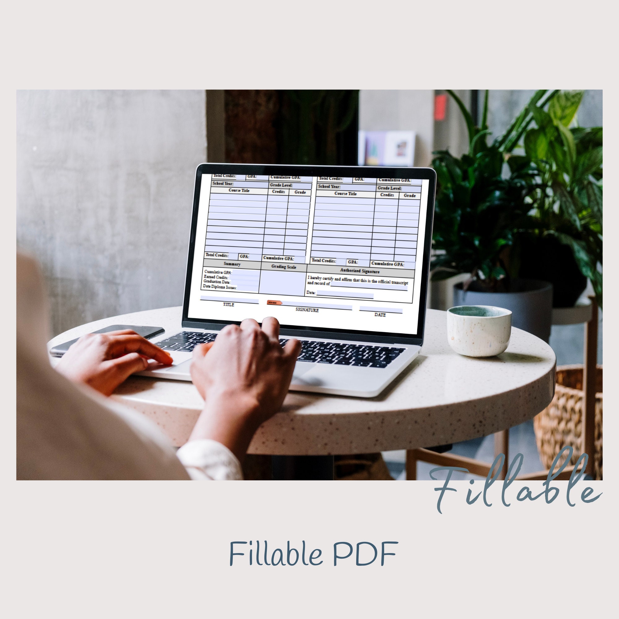 High School Transcript, Fillable Homeschool Report Card, Homeschool ...