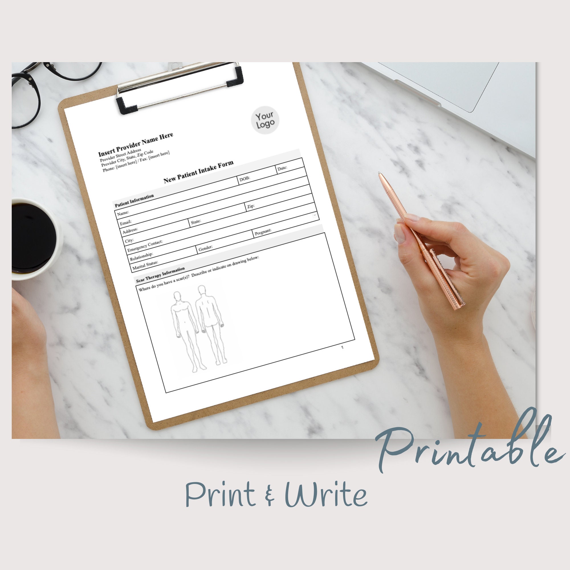 Scar Therapy Client Intake Form Scar Treatment Planning - Etsy