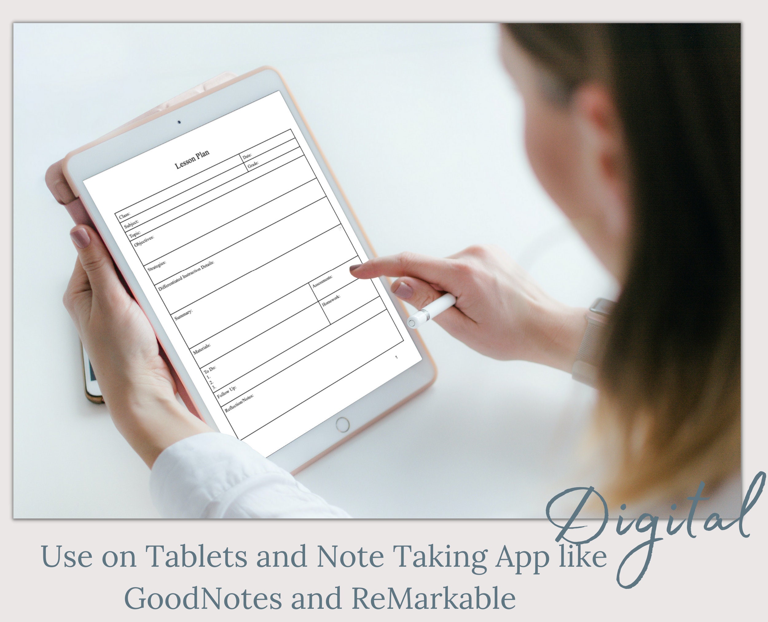 Teacher Lesson Plan, Digital Planner, Lesson Planner, Academic Schedule ...