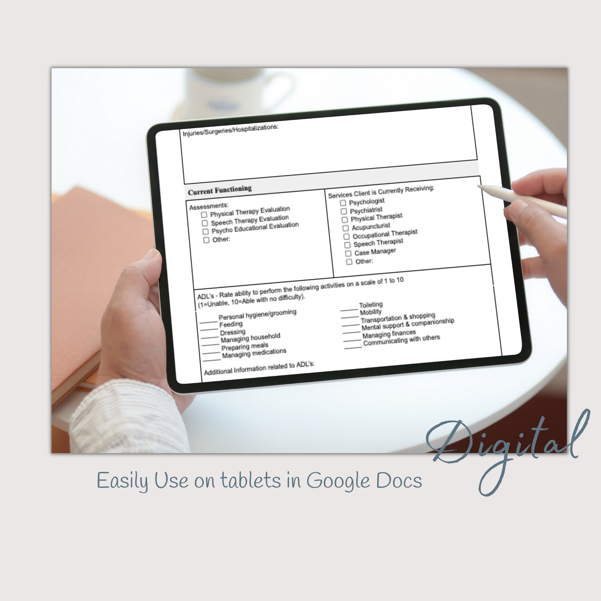 EDITABLE Client Intake for Occupational Therapists, OT Client Intake ...