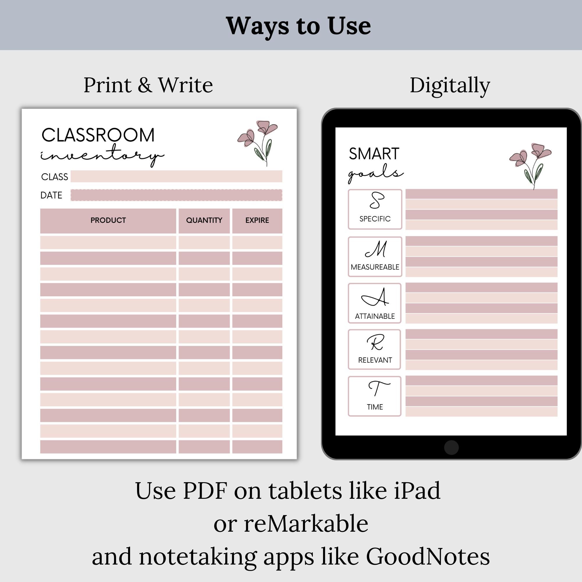 Teacher Planner Printable, Lesson Plan Organizer, Academic Planner ...