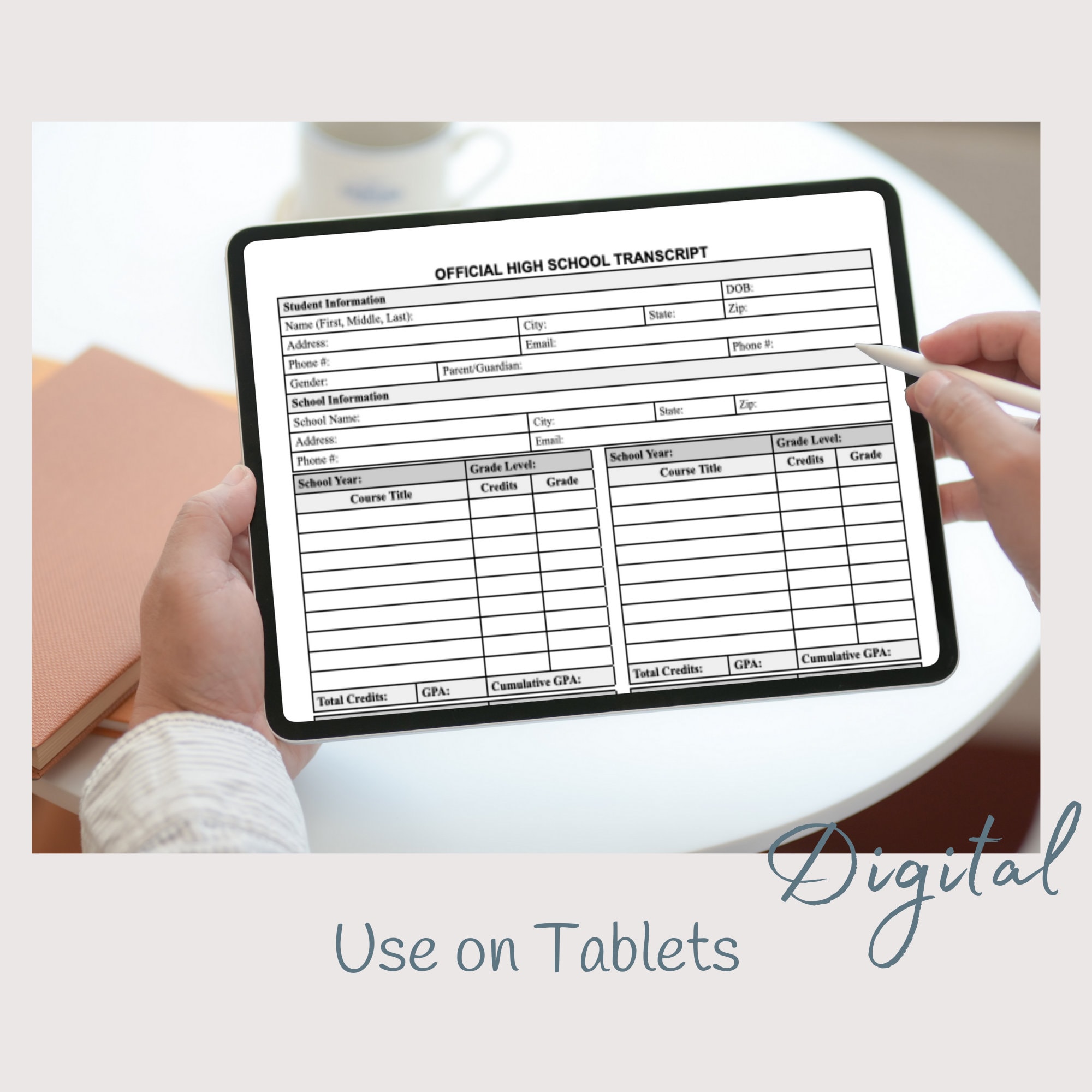 High School Transcript, Editable Google Doc Homeschool Report Card ...