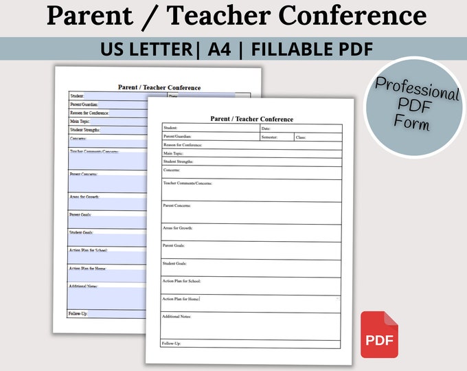 Parent Teacher Conference Report, Teacher Resource, Teacher Mail ...