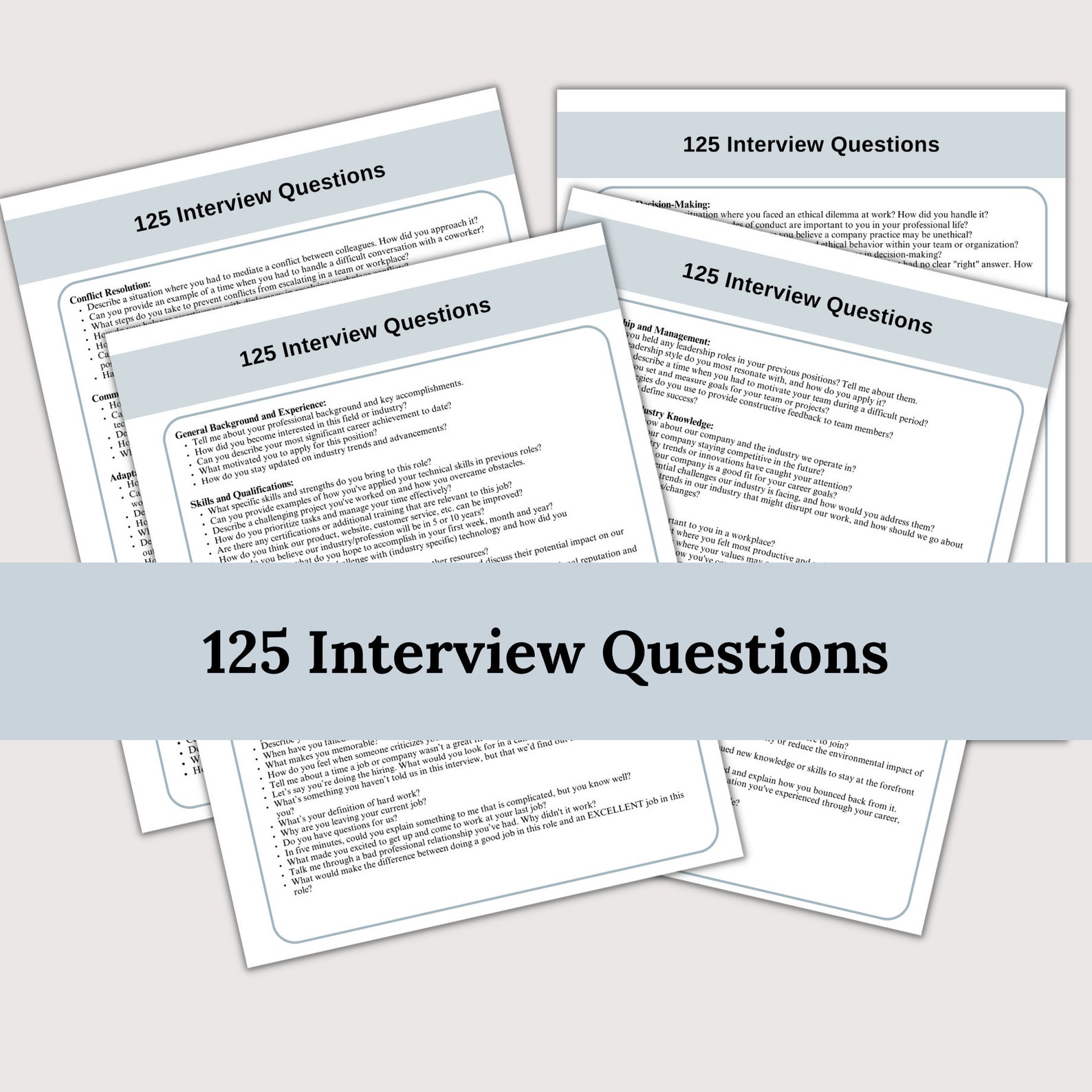 Interview Guide for Interviewers, 150 Interview Questions, STAR Method ...