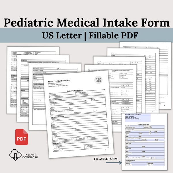 Medical Clinic Patient Intake Form - Etsy