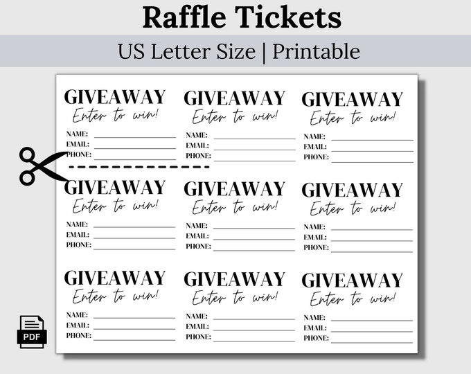 Editable Theme Basket Raffle Ticket, Theme Basket Raffle, Enter to Win ...