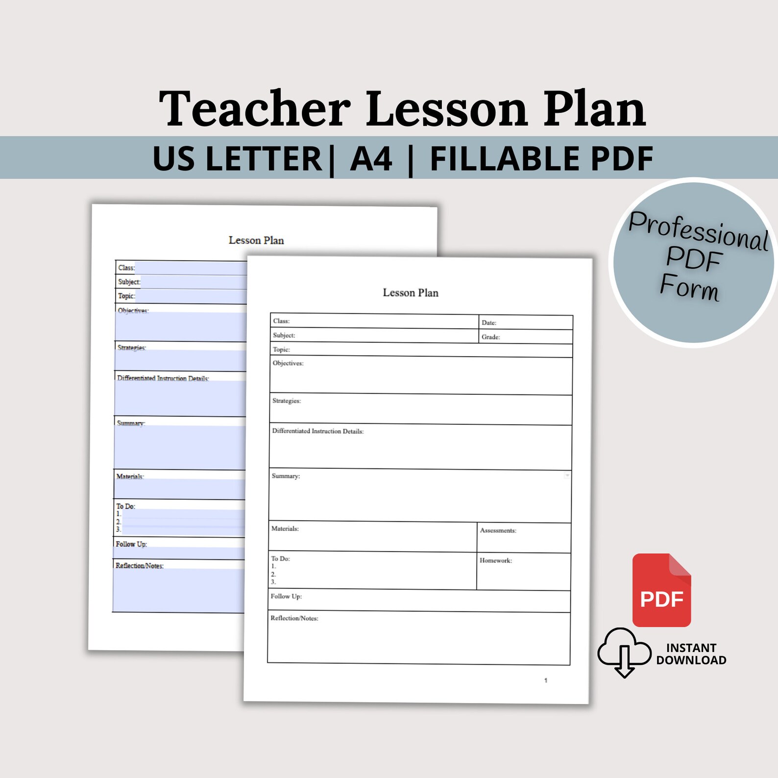 Teacher Lesson Plan, Digital Planner, Lesson Planner, Academic Schedule ...