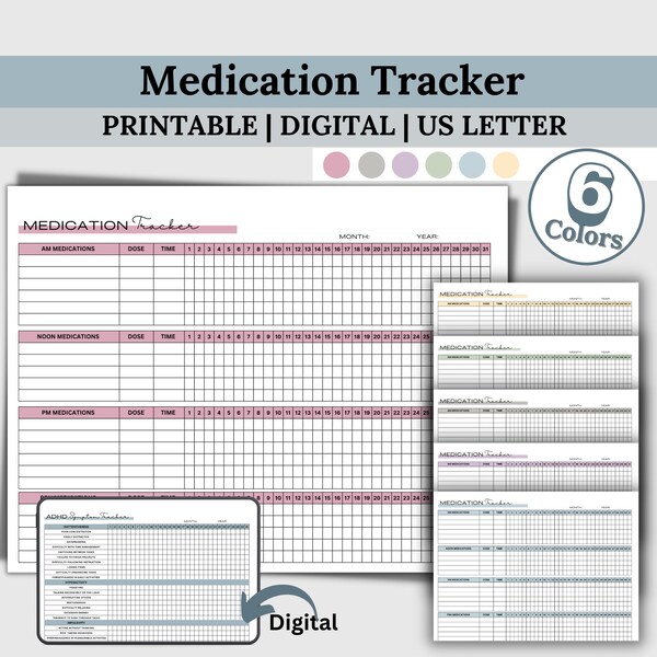 Medication List Template - Etsy
