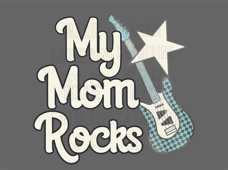 BUNDLE DEAL- Mother’s Day My Mom Rocks Hand Drawn, 3 Seamless Repeating ...