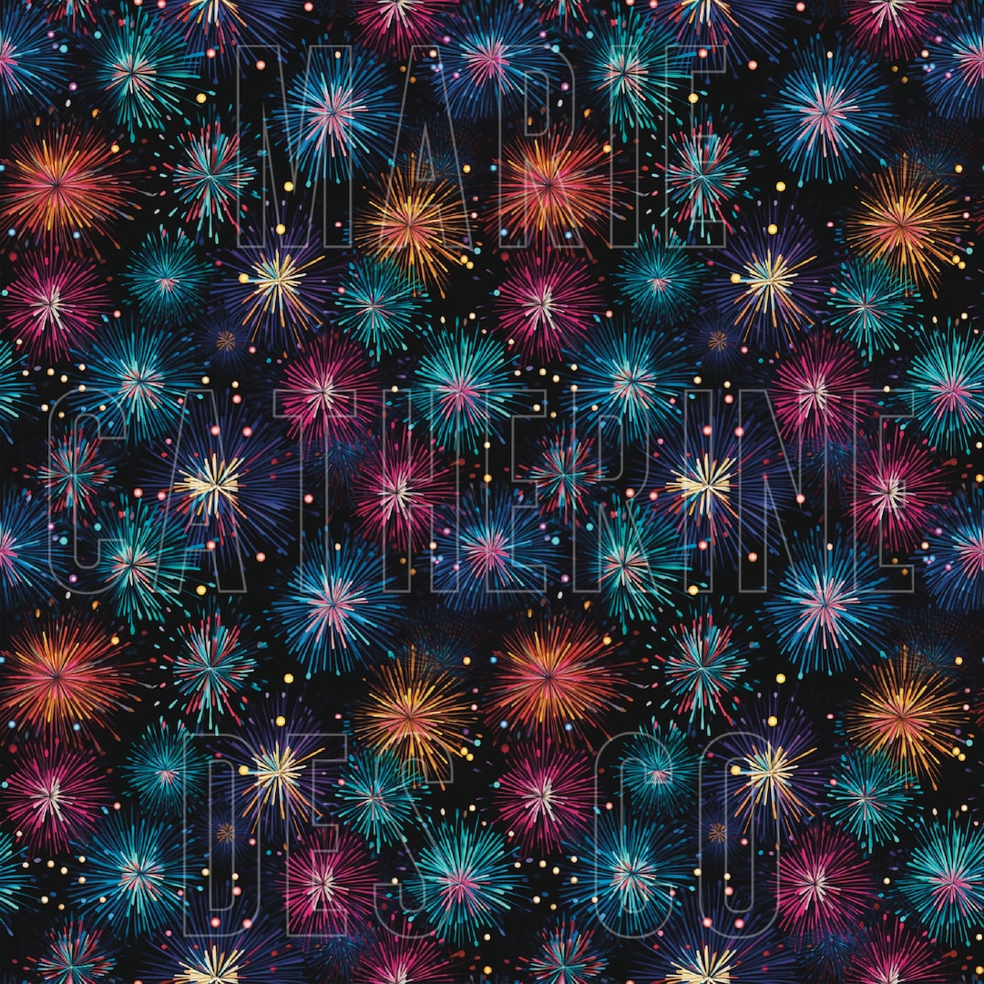 Fireworks & Glitter Seamless Repeating Pattern - Etsy