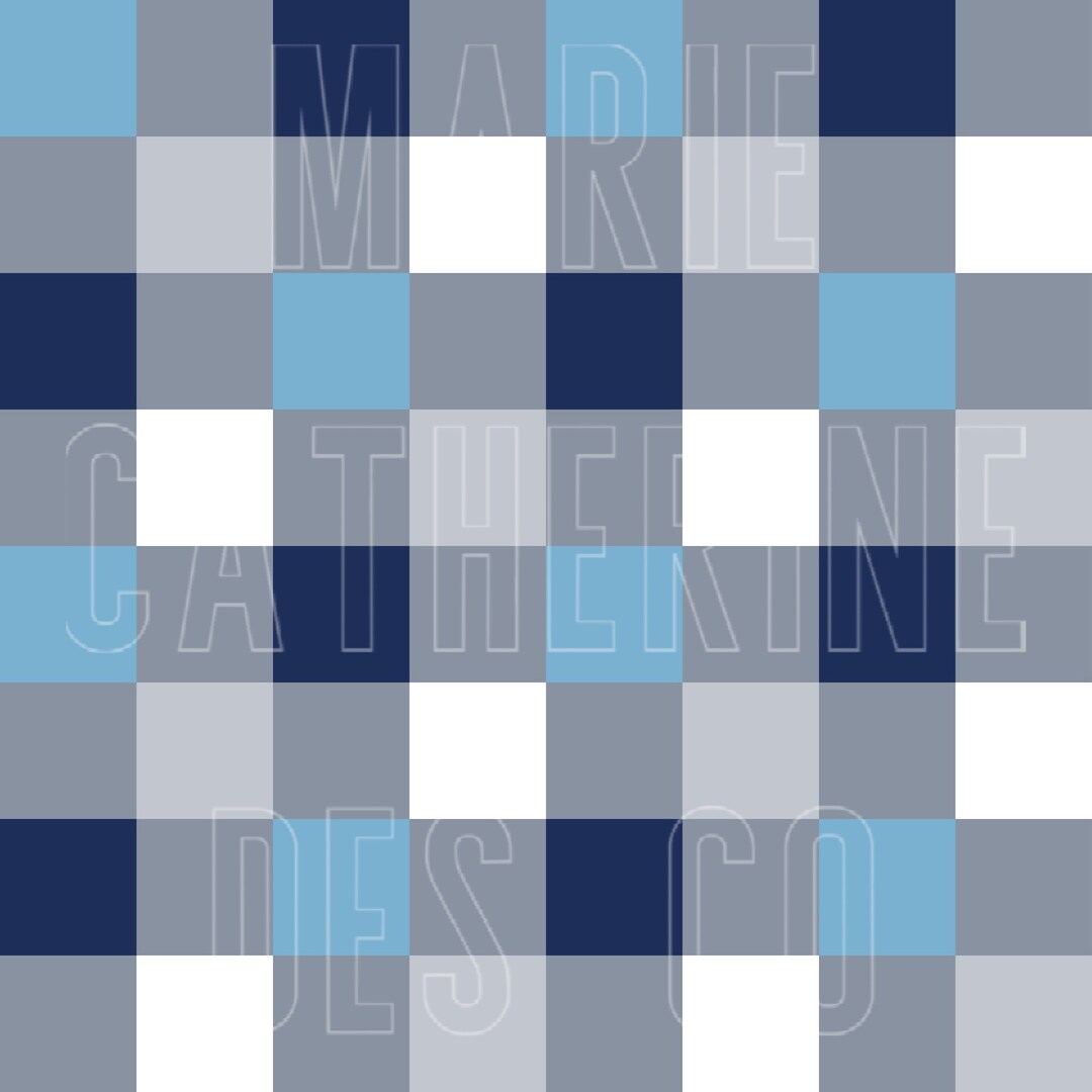 Blue, Gray and White Checkers Seamless Repeating Pattern - Etsy
