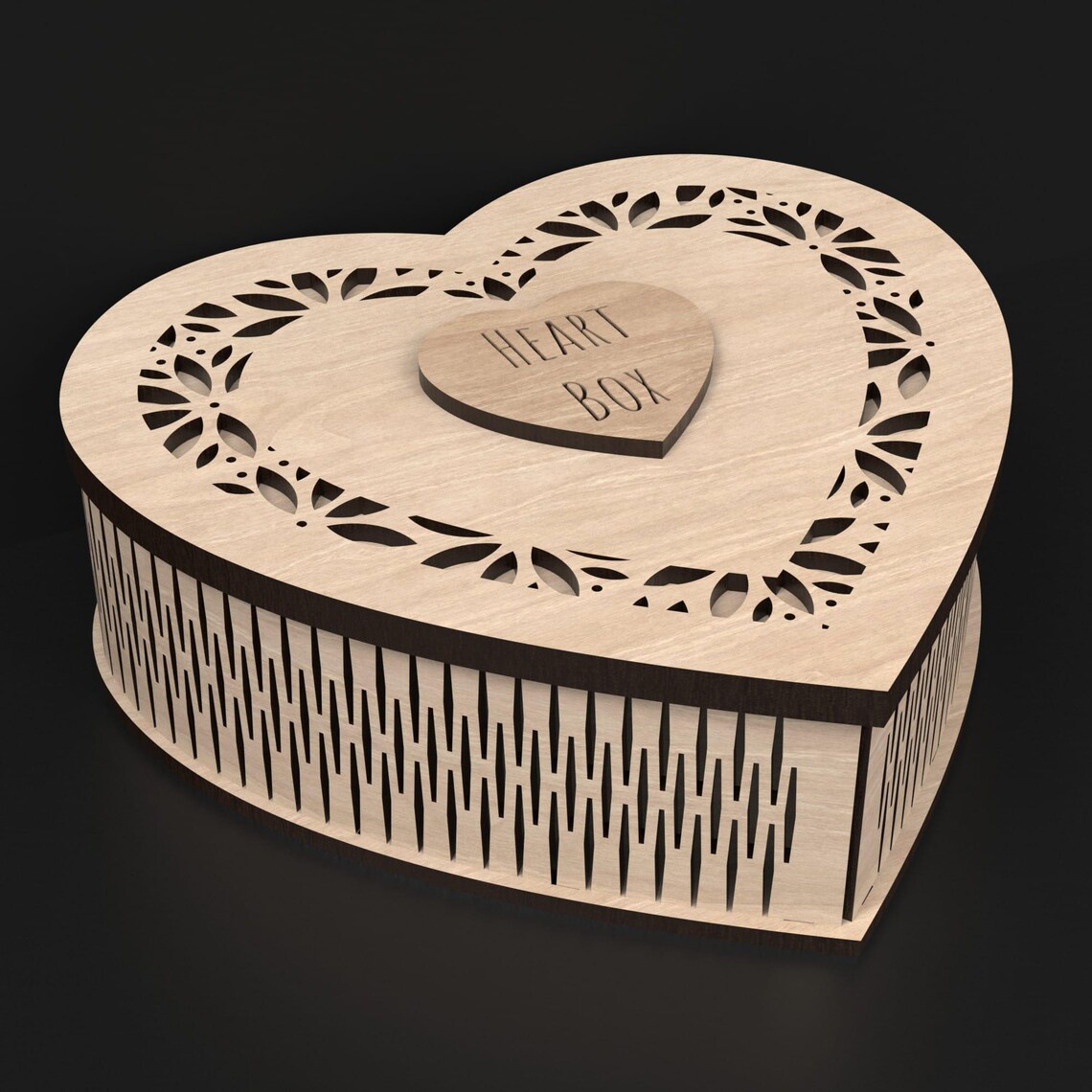 Engraved Heart Keepsake Box – Laser-cut Wooden Gift Box. - Etsy