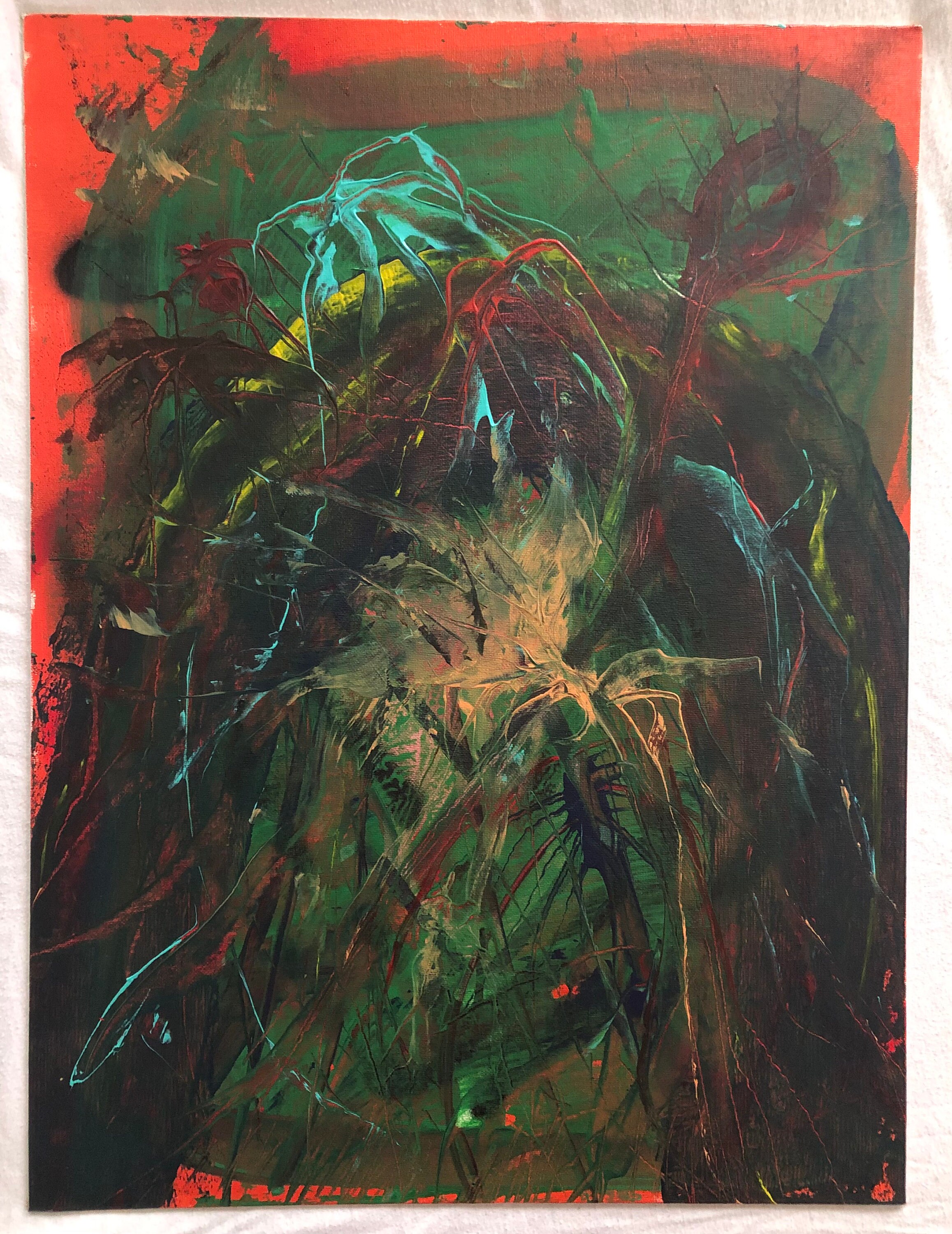 Original Outsider Abstract Painting insecure Delusion 18x24 - Etsy